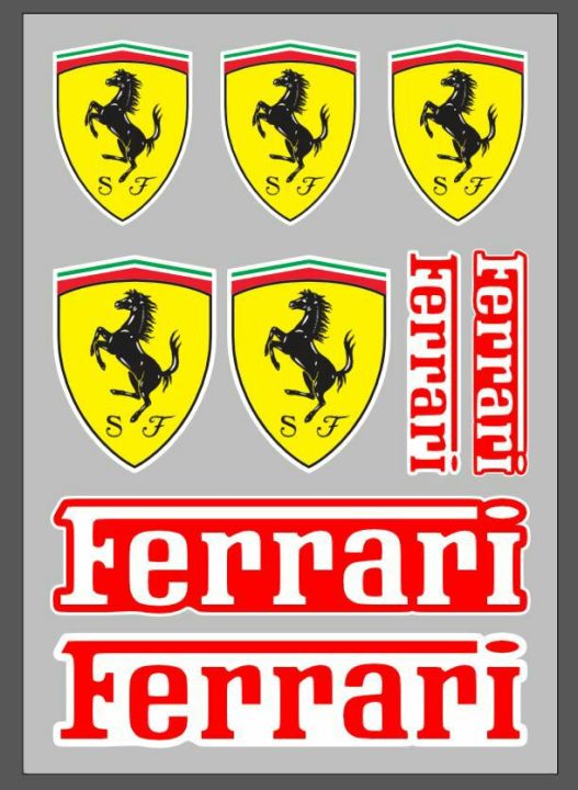FERRARI LOGO DECAL STICKERS A4 SIZE | Lazada PH