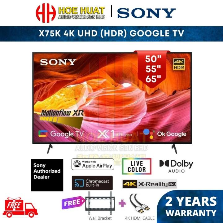 【Free Gifts】 Sony BRAVIA X75K 50" / 55" / 65" 4K Ultra HD HDR Smart LED Google TV Android TV ...