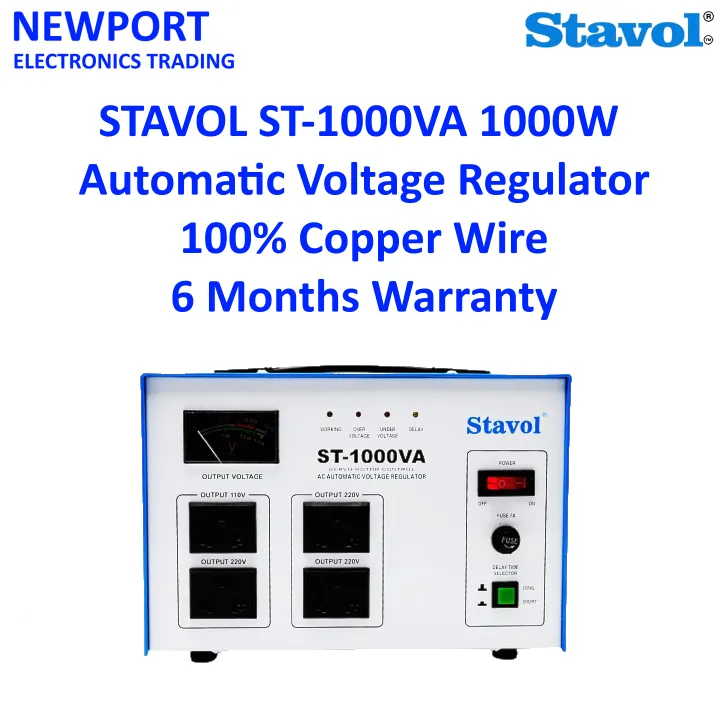 Stavol ST-1000VA 1000VA Automatic Voltage Regulator | Lazada PH