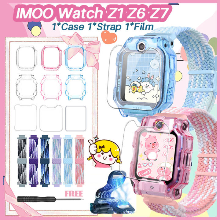 MAFAM【🔥พร้อมส่ง🔥】【เคส+สาย+ฟิล์ม】สายนาฬิกา Imoo Z1 Z6 Z7,สายนาฬิกาไนลอน ...