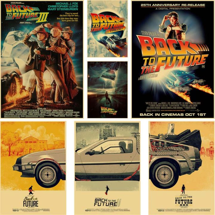 Classic Movie Vintage Posters Back To The Future Retro Kraft Paper Wall ...