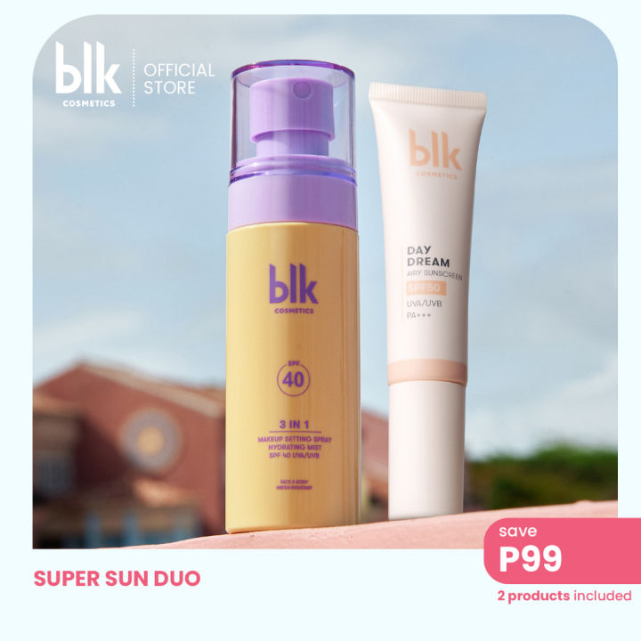 blk cosmetics fresh sheer sunscreen spf 50 + 3in1 setting spray ...