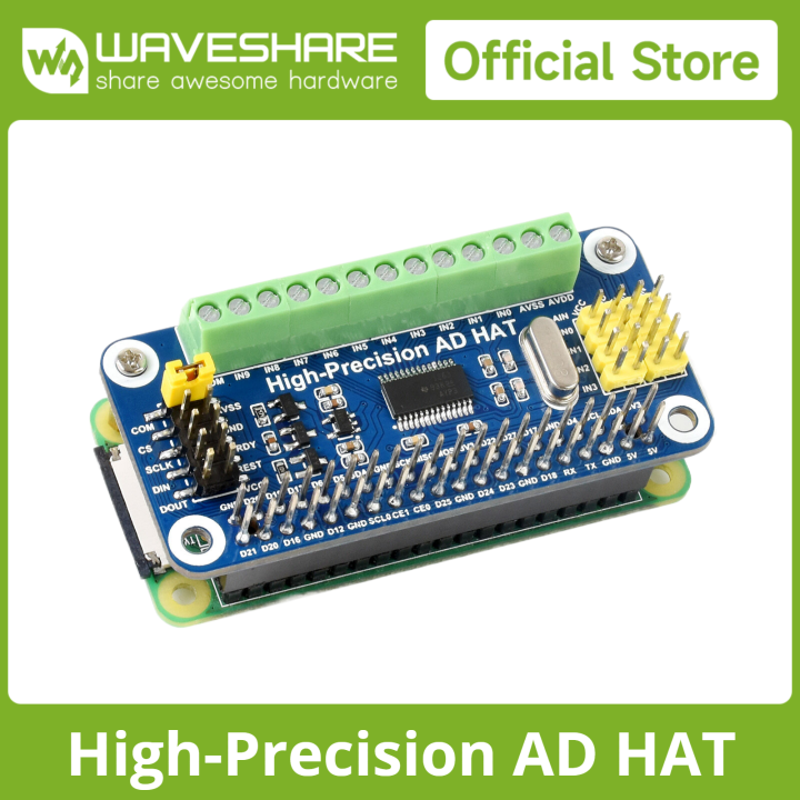 Waveshare High-Precision AD HAT For Raspberry Pi and Jetson Nano/Audio ...