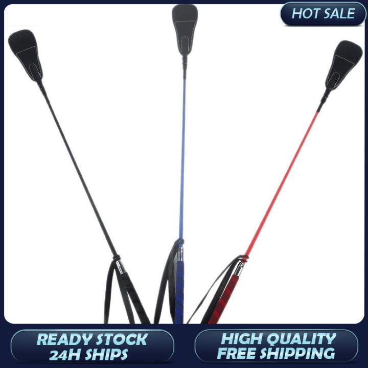 ReadyStock-Horse Whip PC Fiber Leather Riding Whip Horse Racing Whip ...
