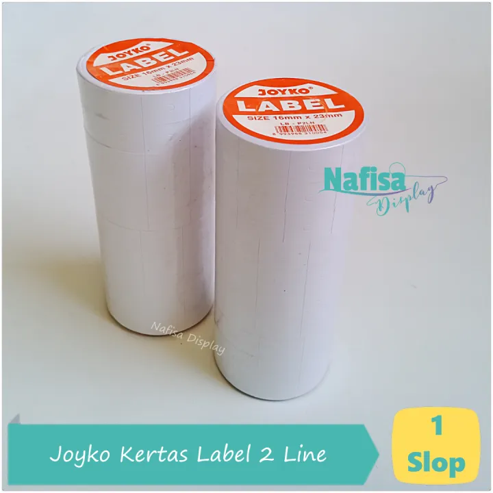 10 Roll Joyko Kertas Label Putih 2 Line Refill Isi Ulang Labeller Dua ...