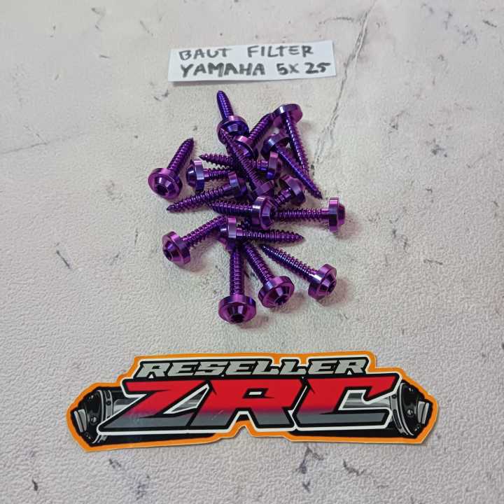 BAUT FILTER YAMAHA M5X25 TITANIUM GRADE 5 MADE IN VIETNAM | Lazada ...
