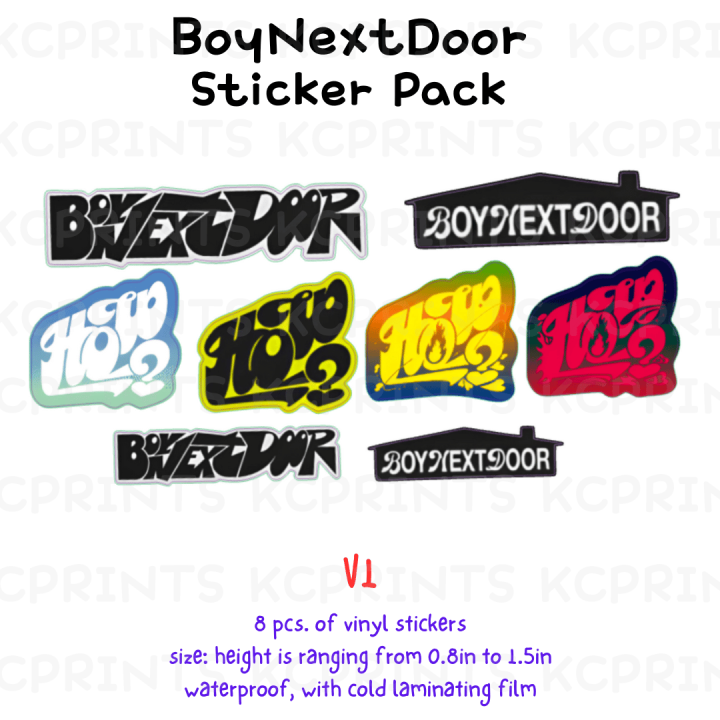 BoyNextDoor Vinyl Sticker Pack Fanmade Waterproof BND | Lazada PH