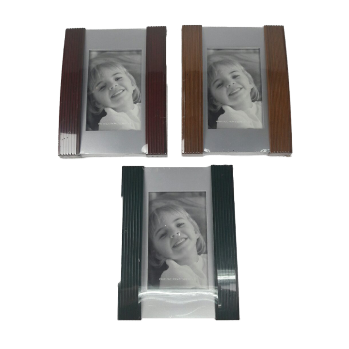 Silver Photo Frame with Ribbed Column (3R / 4R / 5R / 8R)(Green, Dark ...