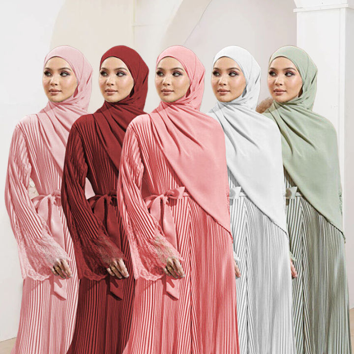 JOJOBars baju raya perempuan abaya jubah lace jubah wanita muslimah ...