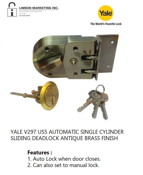 YALE DEADLOCK FOR SLIDING / SWING DOOR | Lazada PH