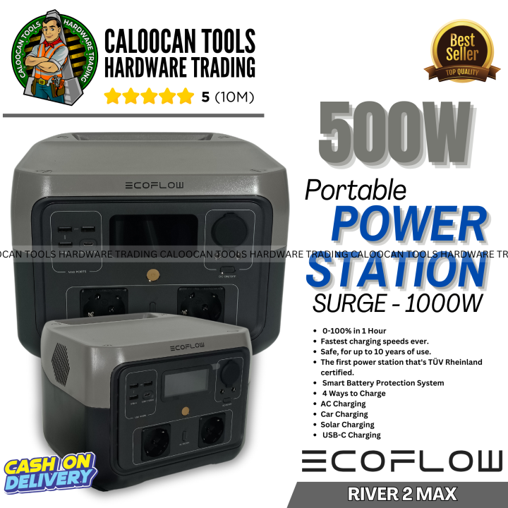 ECOFLOW 500W Portable Power Station - 512Wh (River 2 Max) CALOOCAN ...