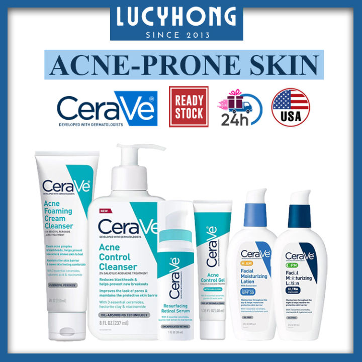 Cerave Acne Foaming Cream Cleanser/Acne Control Cleanser/Acne Control ...
