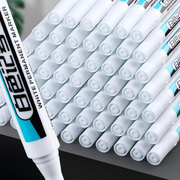LMS70 Waterproof White Permanent Paint Pen Not Easy To Fade 0.7mm/1.0mm ...