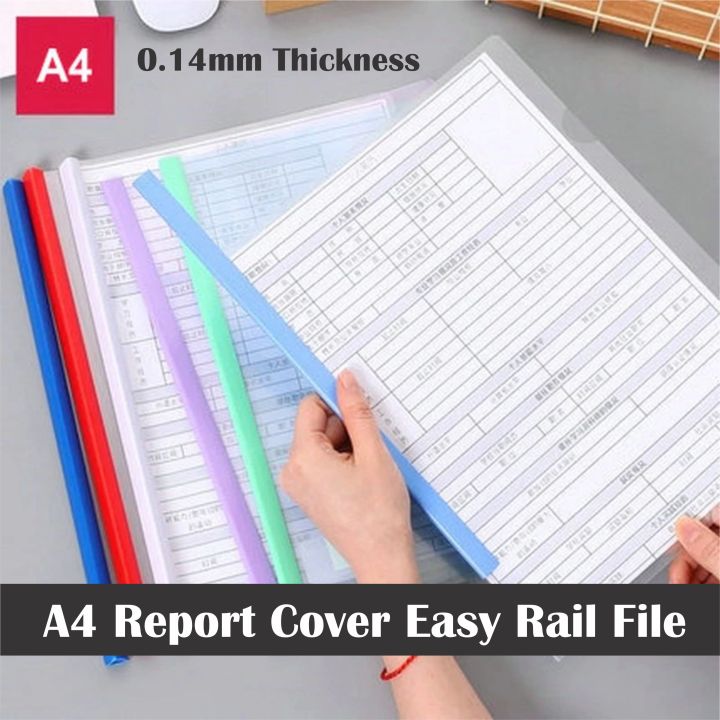 Craft.E A4 Sliding Report File Folder 0.14mm 70 sheets Paper Slide Grip ...