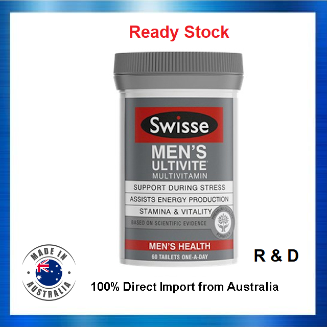 [Ready Stock EXP Date : 02/2023] Swisse Men's Ultivite Multivitamin ( 60 Tablets )( Made In ...