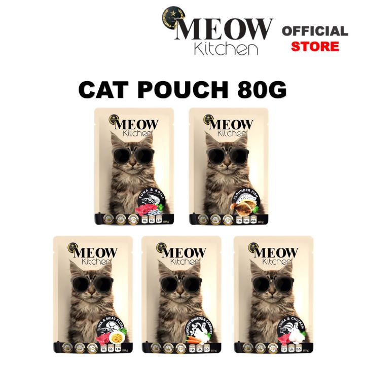 Meow Kitchen Wet Cat Food Pouch (80g) | Lazada