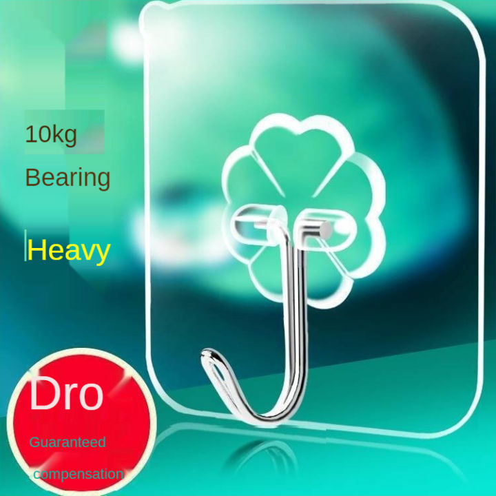 (1 pcs)Magic Hook Transparent Wall Kitchen Without Nails Strong Sticky ...