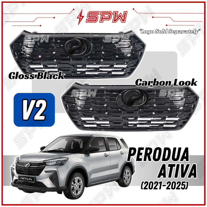 Perodua Ativa 2021-2025 Front Grill V2 Design ABS Grilles Bodykit Body ...