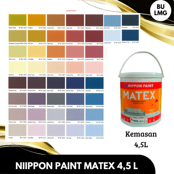 Matex Cat Tembok Interior 4,5Kg Nippon Paint // Bisa Request Warna (et ...