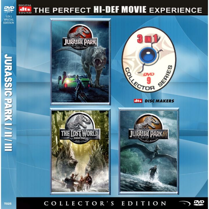 DVD English Jurassic Park Movie 3 In 1 Collection -t025 | Lazada