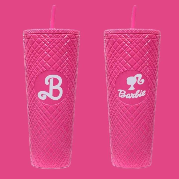 พร้อมส่งBarbie CUP แก้วน้ำบาร์บี้ พร้อมหลอดดูด ความจุสูง 24ออนซ์ ...