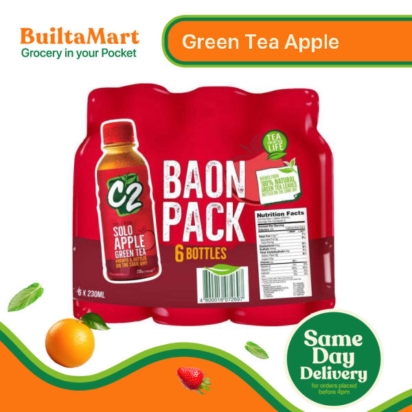 C2 Solo Green Tea Apple Baon Pack (6 x 230mL) | Lazada PH