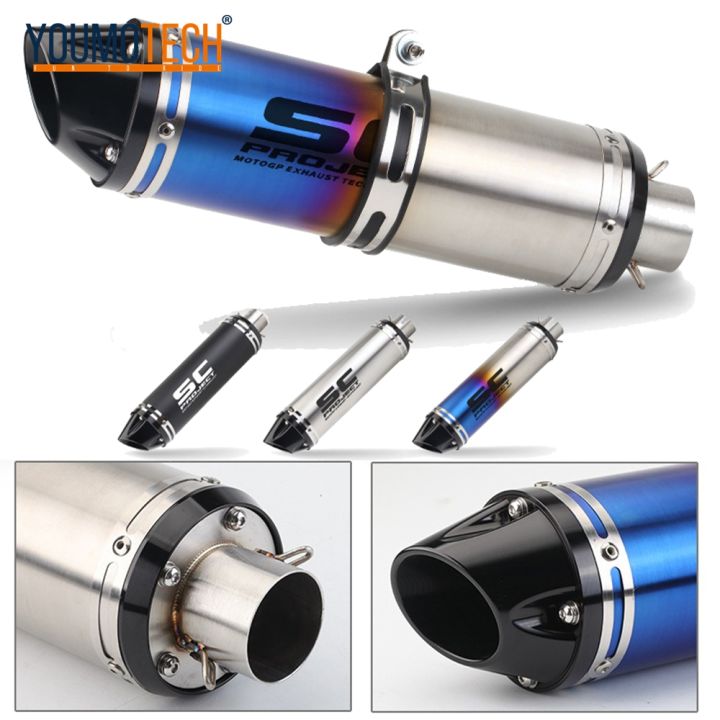 Motorcycle Exhaust Muffler Pipe Escape moto Pit Dirt Bike Exhaust Power ...
