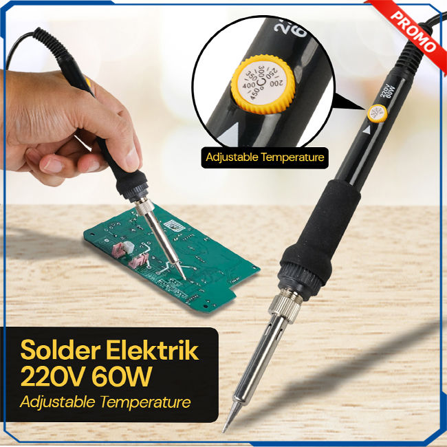 Solder Listrik 60 Watt Adjustable Temperature Soldering 220V 60W ...