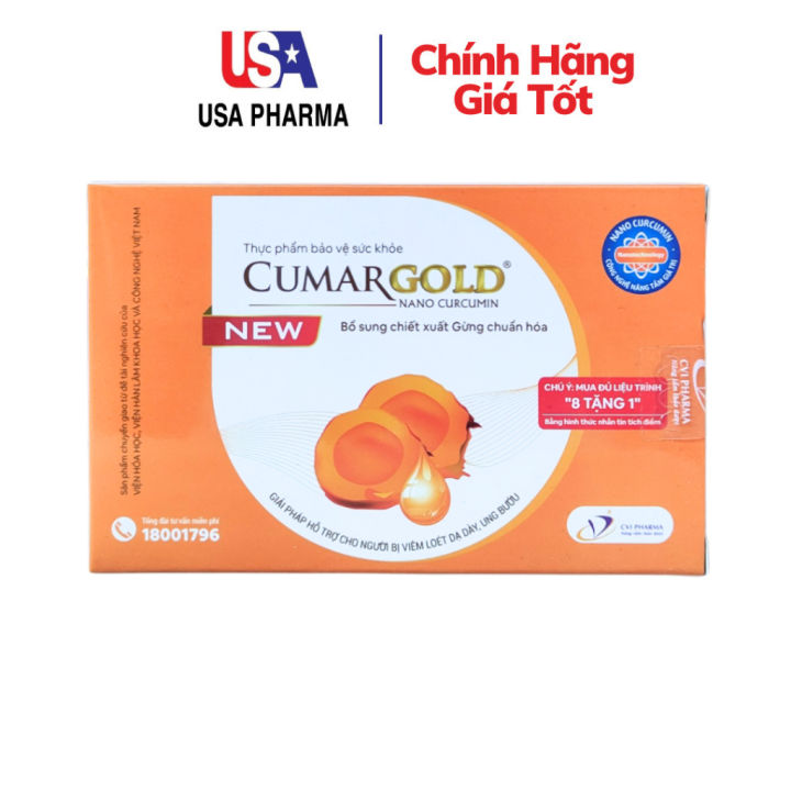 Viên uống bổ sung chiết xuất gừng Nano Curcumin CUMAR GOLD- Hộp 30 viên ...