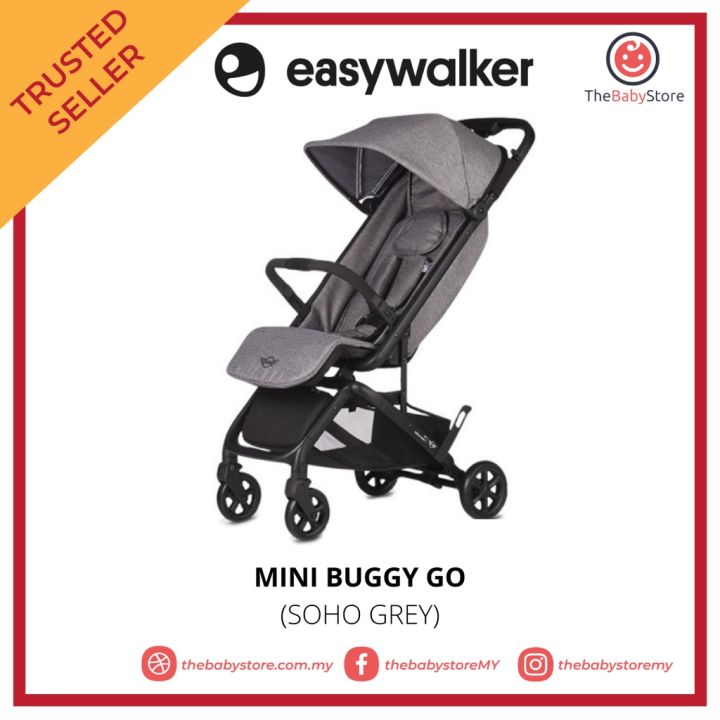Easywalker MINI Buggy GO Compact Stroller Cabin approved -Soho Grey ...