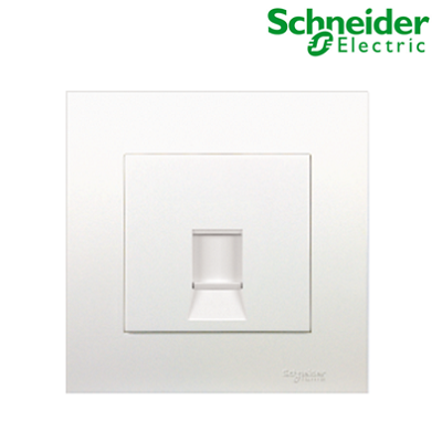 Schneider 1 Gang Vivace Flat Shutter Faceplate White Optional With Cat6 ...