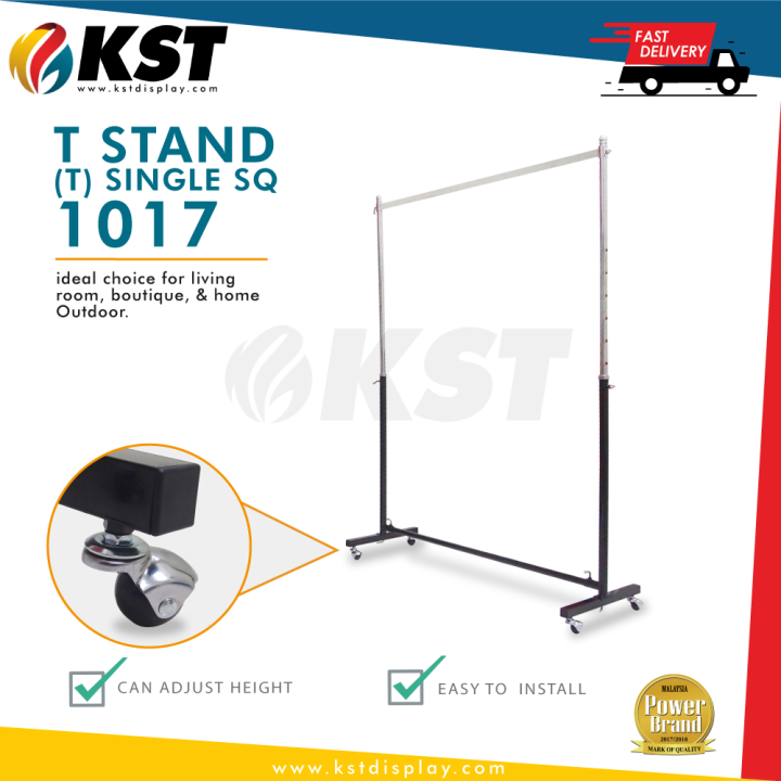 Heavy Duty Single Round Bar Cloth Rack T Stand Single Garment ...