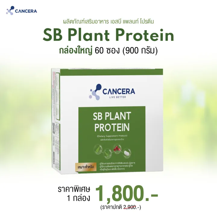 Sb Plant Protein : โปรตีนพืช เสริมโภชนาการ กล่องใหญ่ 60 ซอง | Lazada.co.th
