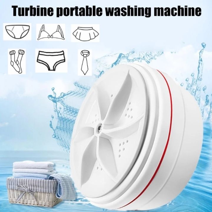 Mini Turbo Washing Machine Portable Spin Washing Gadget with Blue Light ...