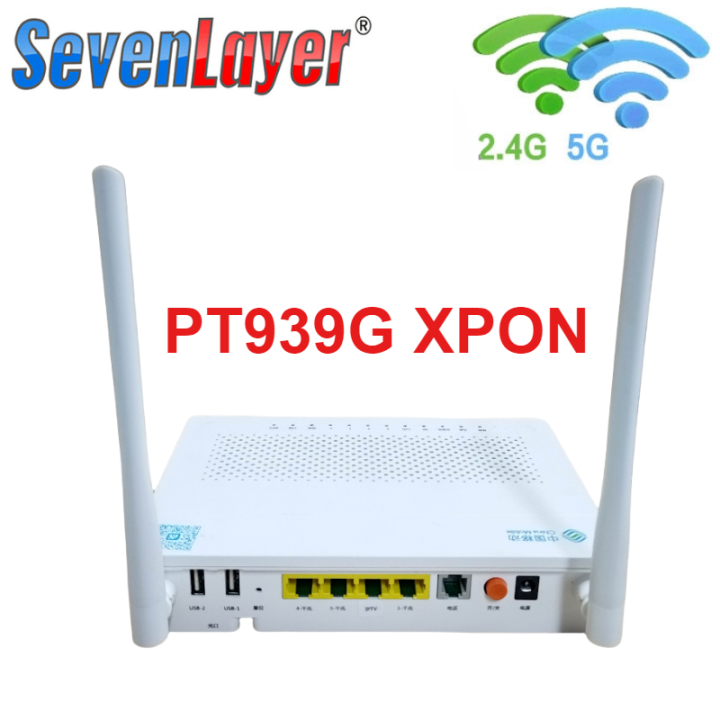 Dual Band ONT ONU PT939G GPON EPON XPON Modem 2.4G-5.0G WITH POWER ...