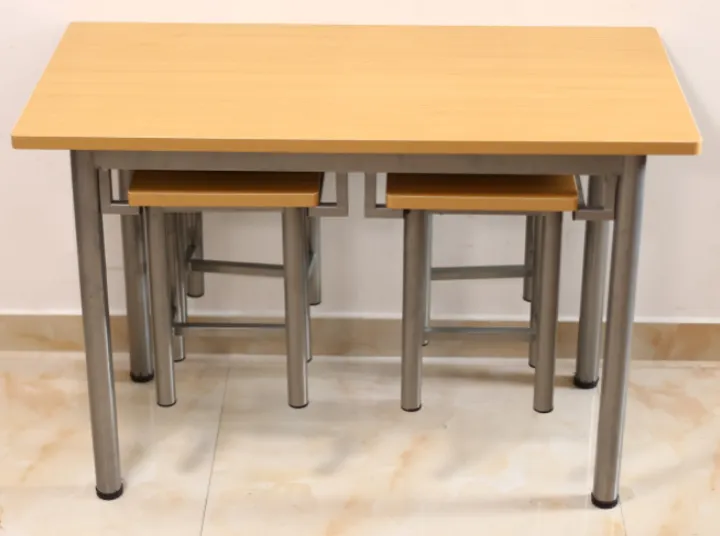 120x60x75cm School student staff Canteen dining table with 4 chairs ...
