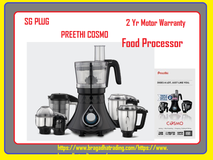 Preethi Cosmo Food Processor Mixer Grinder Atta Kneading Blender 5 Jars | Lazada Singapore