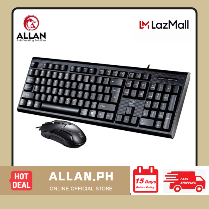 ALLAN Q9 fashion office wired keyboard mouse combo/KMQ9/USB port that ...