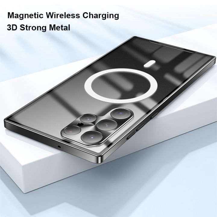 【A TOOT】 Magnetic Wireless Charging Metal Case For Samsung Galaxy S22 ...