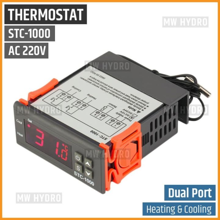 Digital Thermostat Temperature Controller Stc 1000 Pengatur Suhu Lazada Indonesia