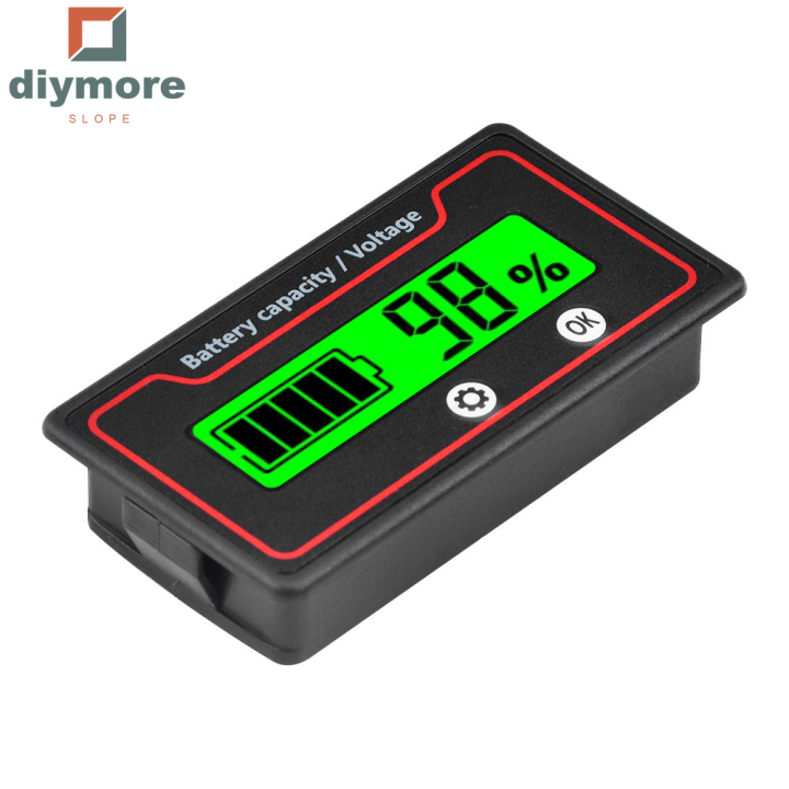 Ziqqucu Battery Capacity Monitor 9-120v Battery Meter 12v 24v 48v ...