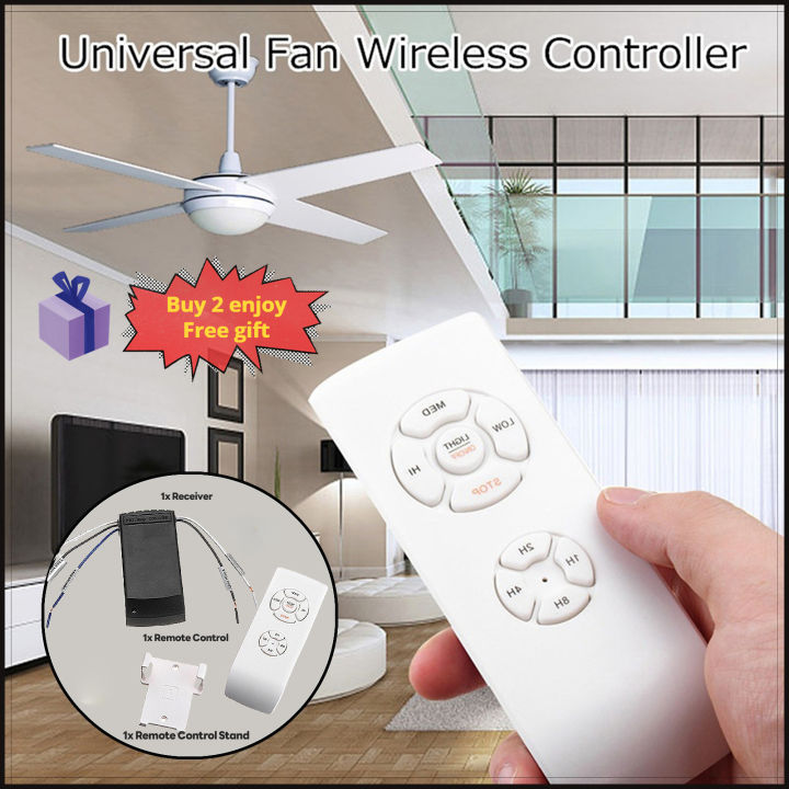 Universal Ceiling Fan Lamp Remote Control Kit Timing Wireless Receiver ...