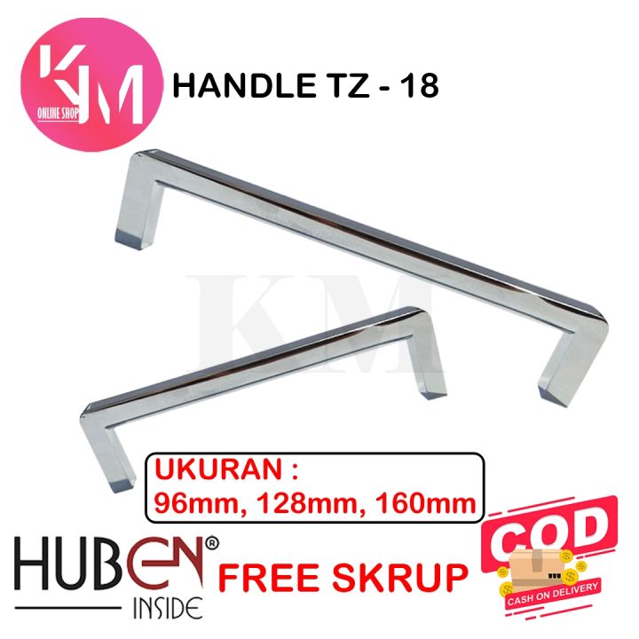 Handle Tarikan Laci tarikan pintu lemari HUBEN TZ 18 96,128,160 Chrome ...
