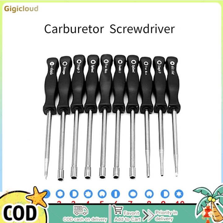 Carburetor Adjustment Tool Kit 10 Pcs Screwdrivers For Carburator ...