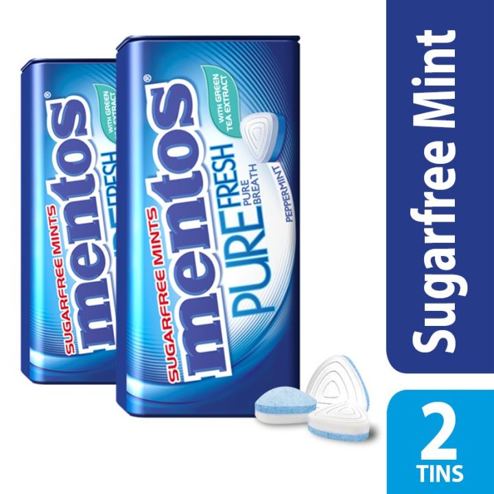 Mentos Pure Fresh Peppermint Mints - 2 tins | Lazada PH