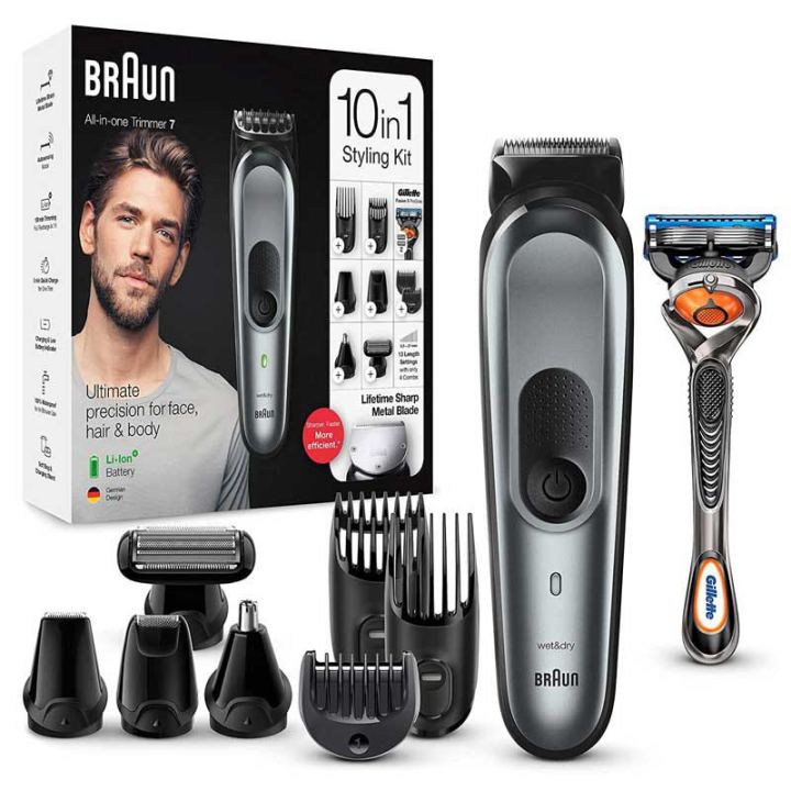 Braun MGK 7220 10-in-1 Multi Grooming Trimmer for Men with Hair Clipper ...