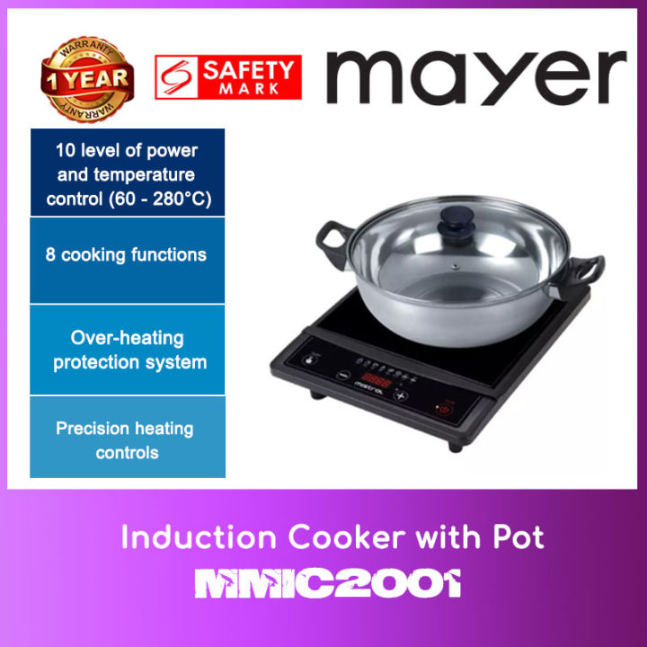 Mayer MMIC2001 2000W Induction Cooker WITH 1 YEAR WARRANTY | Lazada ...
