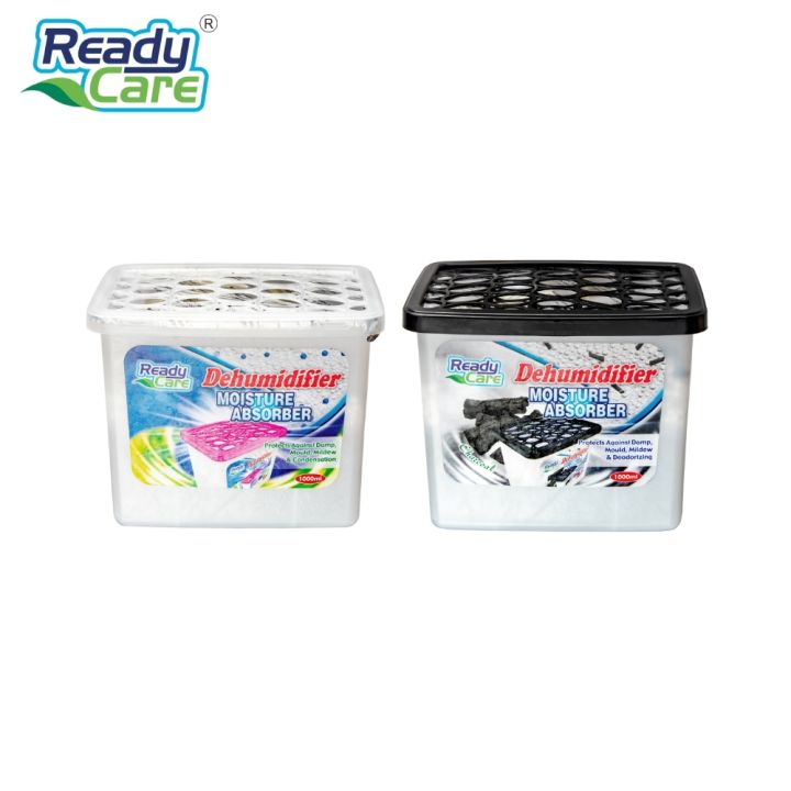 Readycare Dehumidifier Moisture Absorber (800ml x 3pcs) & (800ml x 1pcs) - 800ml Charcoal ...