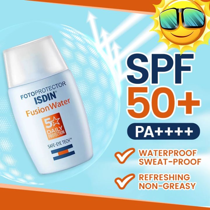 COD ISDIN Fusion Water Uv Sunscreen Skin Sunscreen Spf 50+ Pa ...