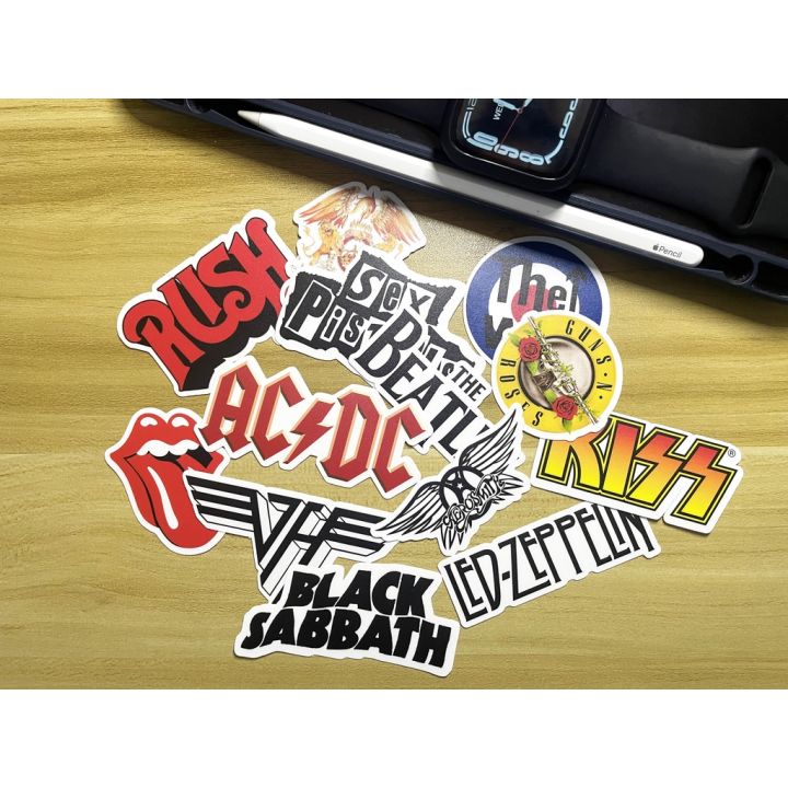 ROCK BANDS Matte PREMIUM VINYL Sticker Waterproof and Scratch proof ...